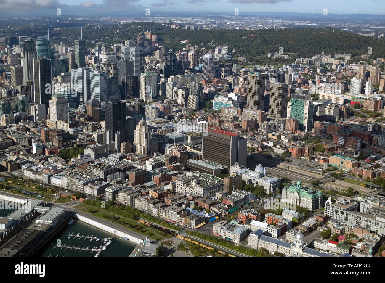 Vue aérienne au-dessus de Montréal Québec Canada Photo Stock - Alamy