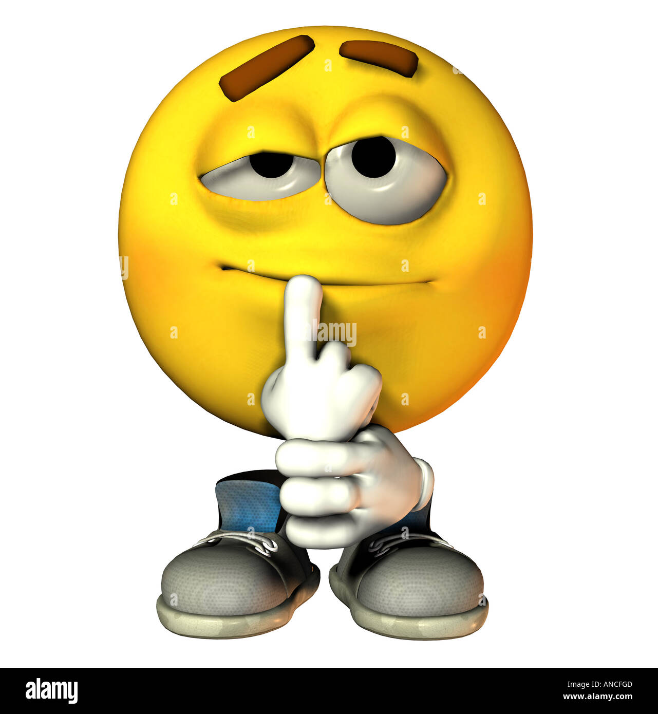 Emoticon Silence Banque d'image et photos - Alamy