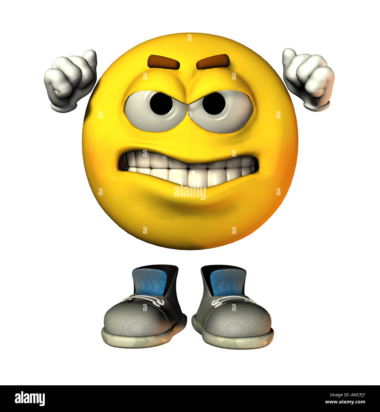 Aggressive smiley Banque d'images détourées - Alamy