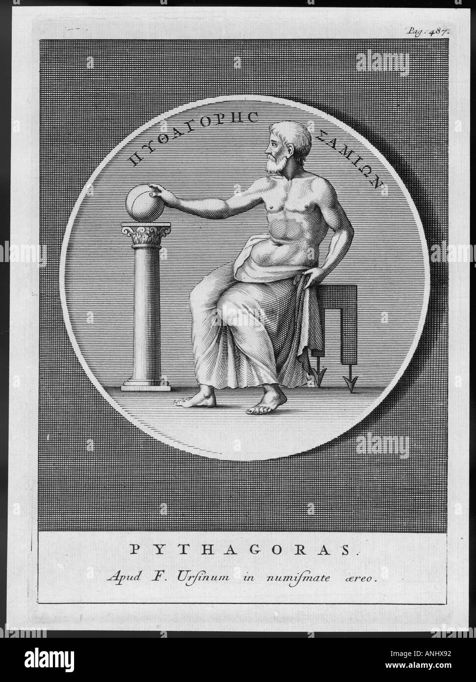 Pythagore greek Banque d'images noir et blanc - Alamy