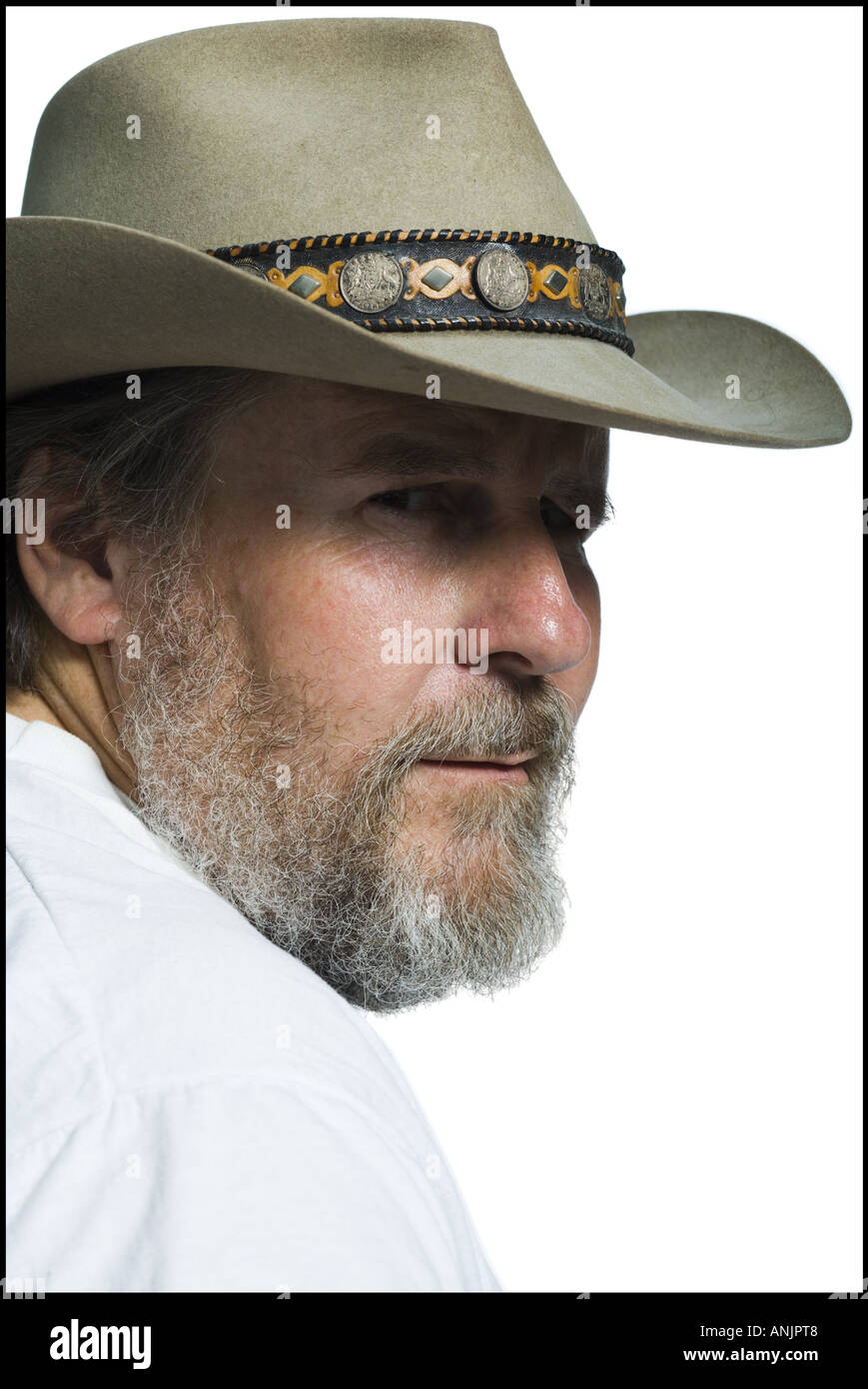 Silhouette cowboy tipping hat Banque de photographies et d’images à ...
