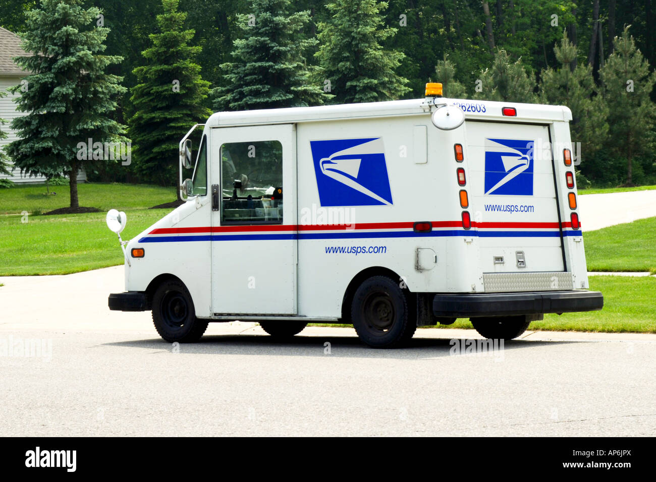 US Mail chariot de livraison à droite Photo Stock - Alamy