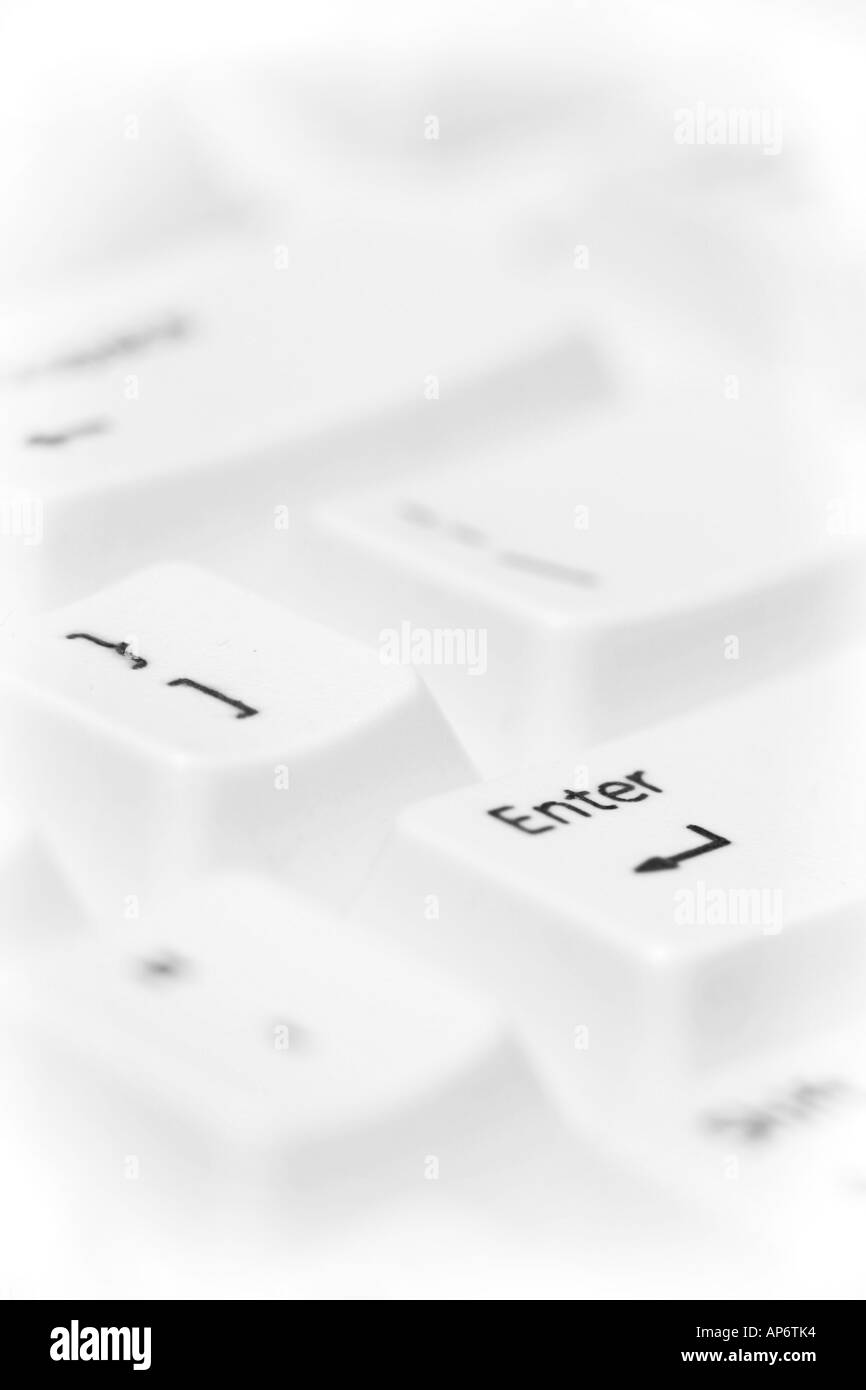 Touche enter Banque d'images noir et blanc - Alamy