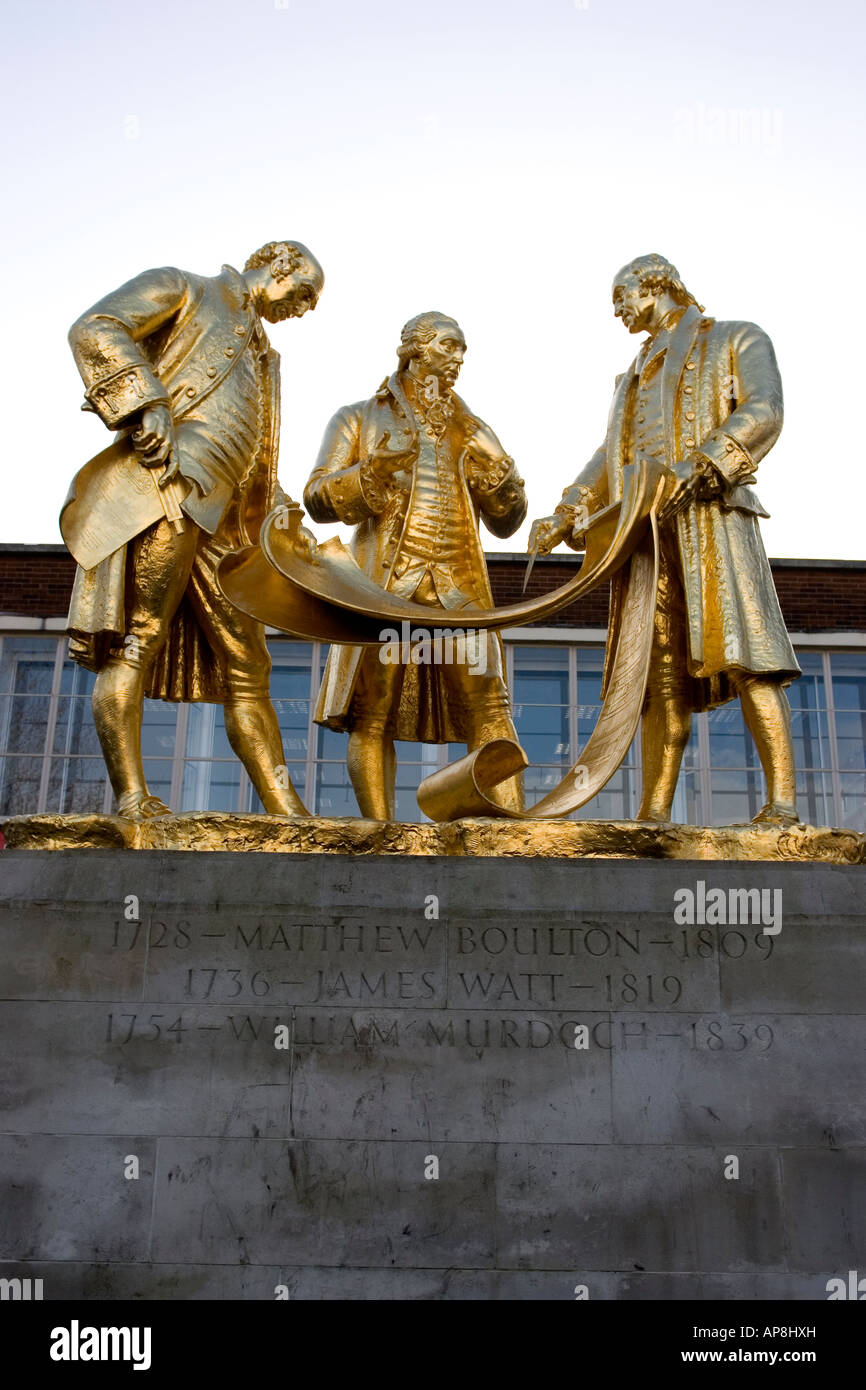 La statue de Boulton, Watt et Murdoch à Birmingham, surnommé 'The ...