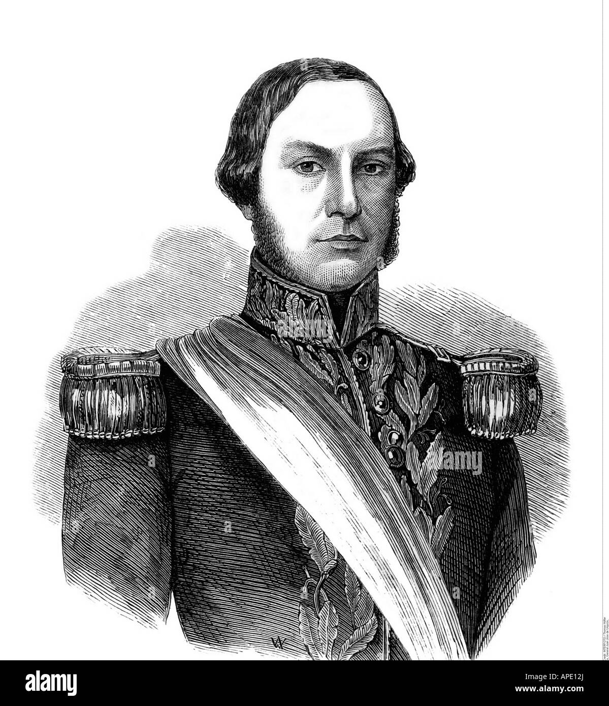 Gravure De Justo Jose De Urquiza Banque d'images noir et blanc - Alamy