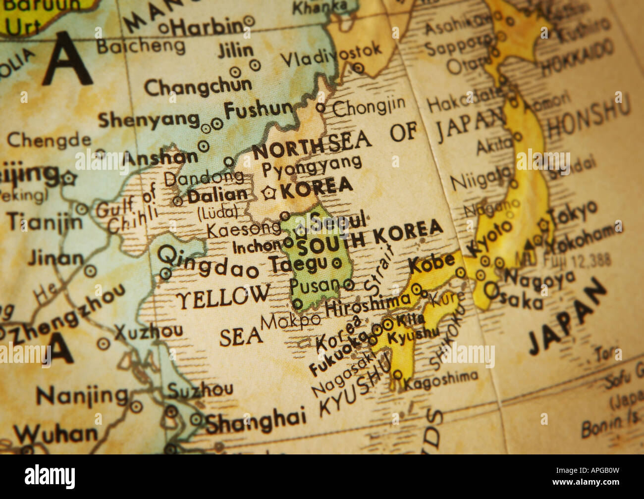 Map of korea Banque de photographies et d’images à haute résolution - Alamy