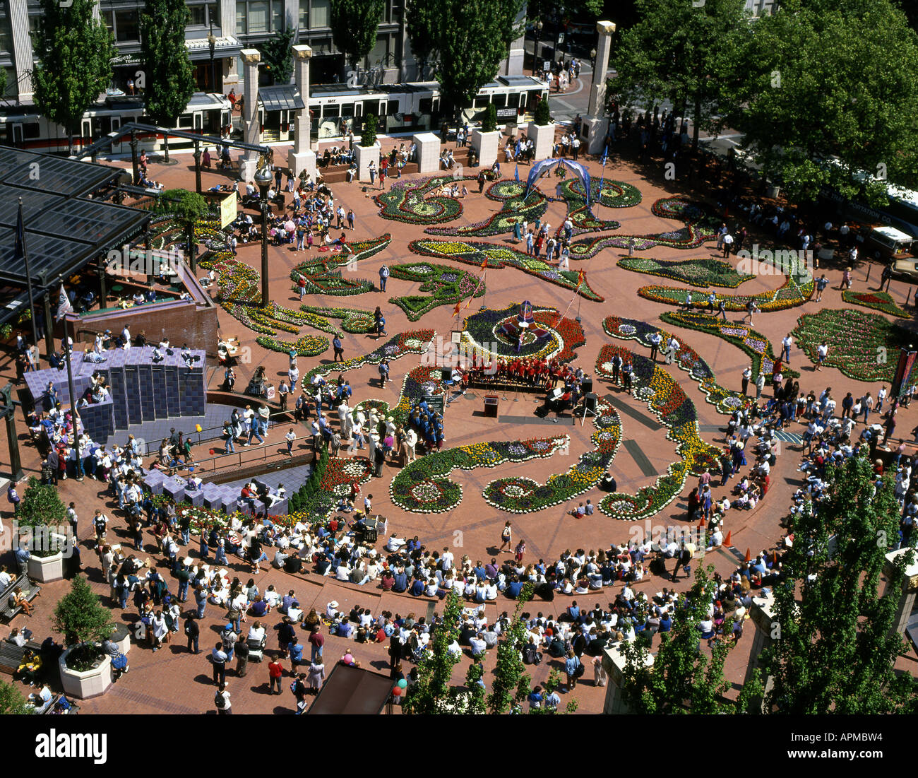 Pioneer courthouse square Banque de photographies et d’images à haute ...