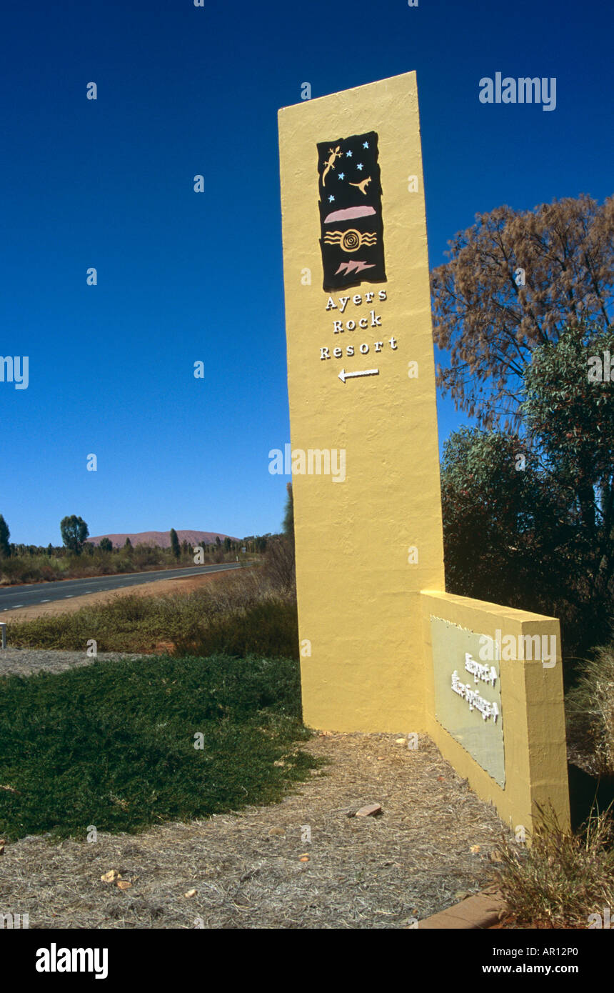 Ayers Rock Resort, Yulara, signe le mont Uluru, Kata Tjuta National ...