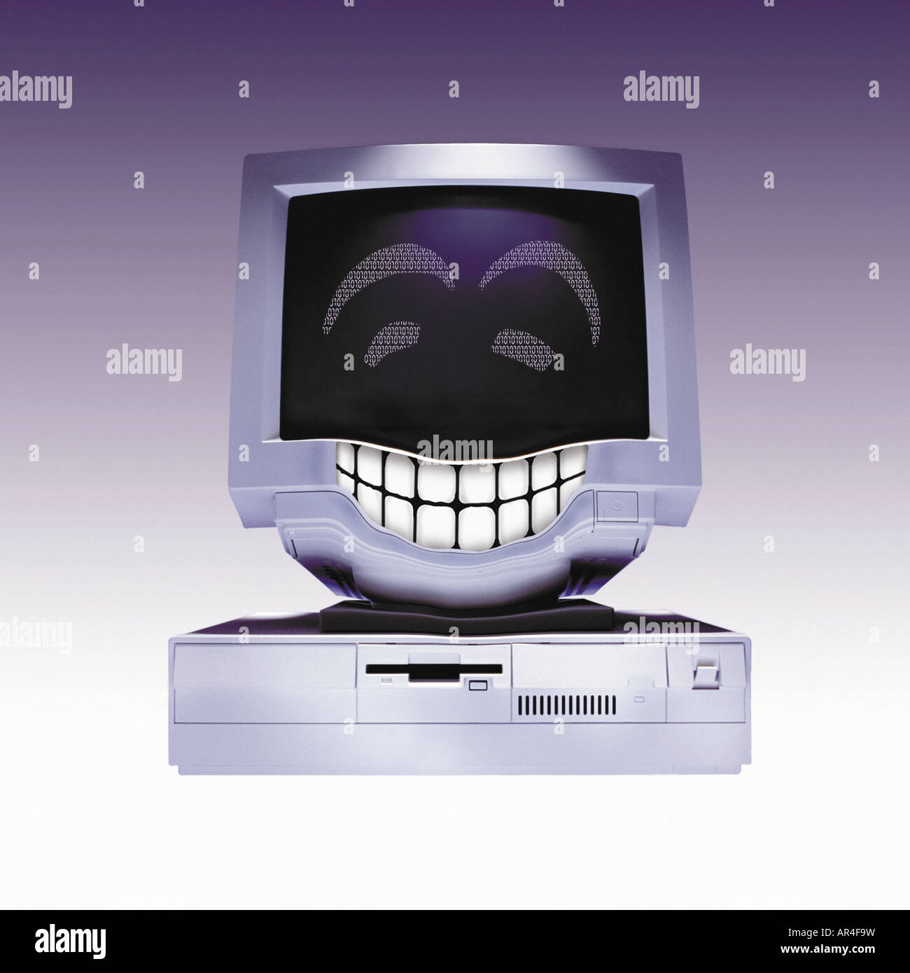 Smiley face computer screen Banque de photographies et d’images à haute ...