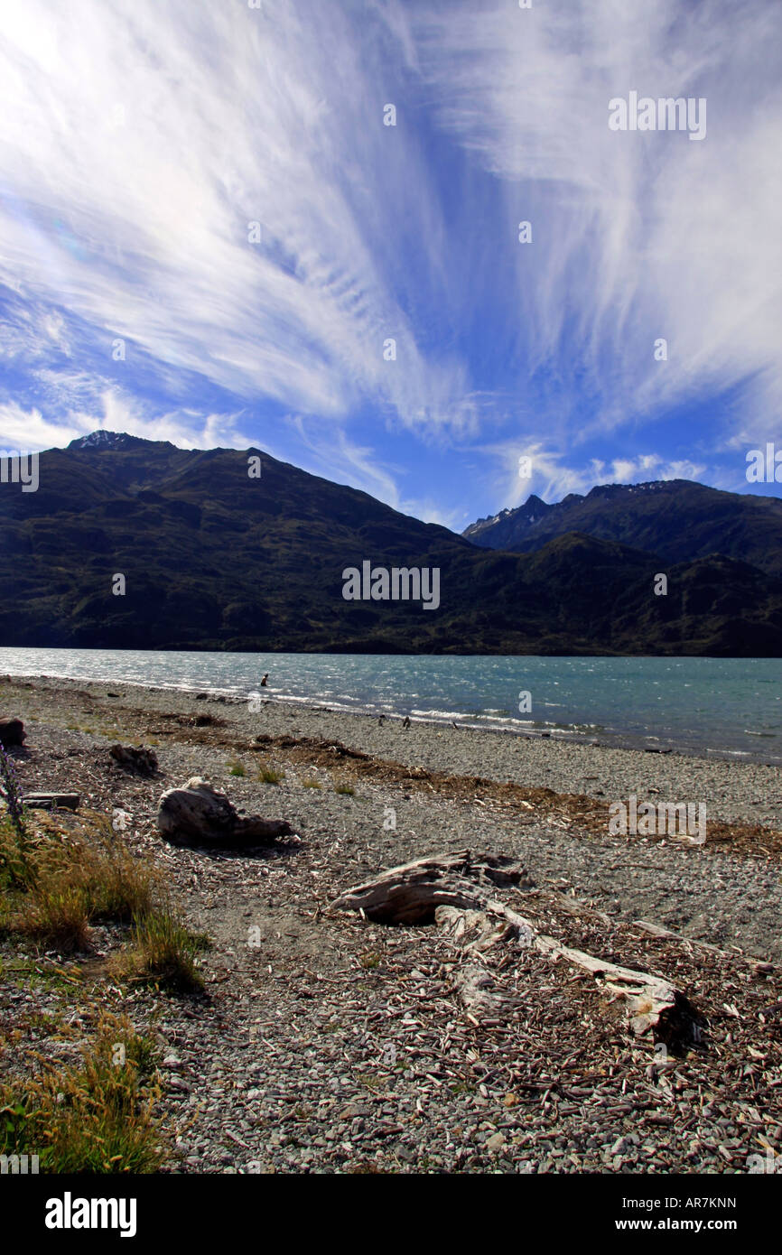 Plage du lac wanaka Banque de photographies et d’images à haute ...