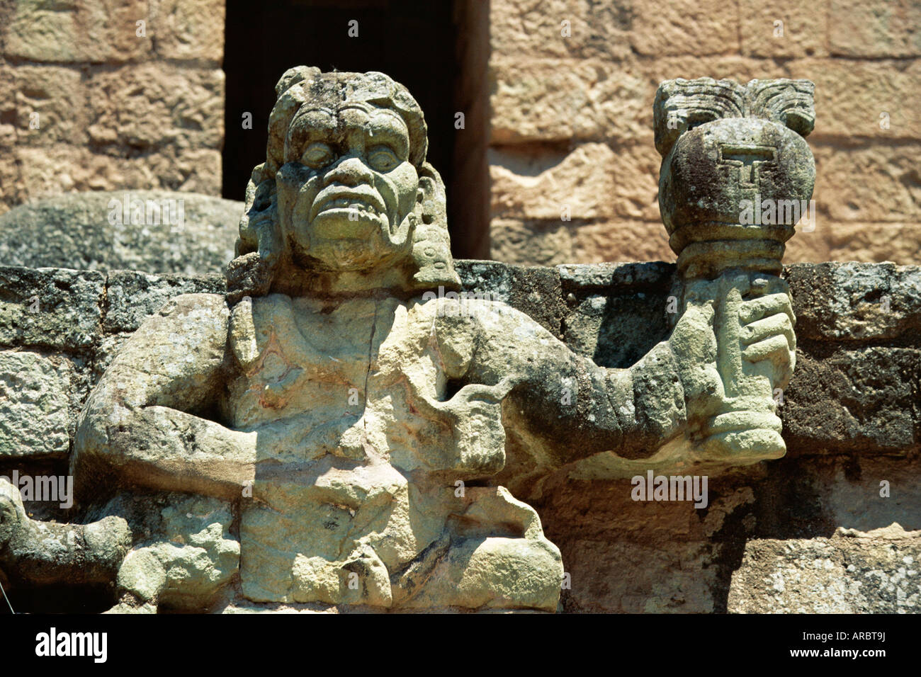 Le dieu de la pluie Chac Maya, dans l'ouest de les ruines maya à Copan ...