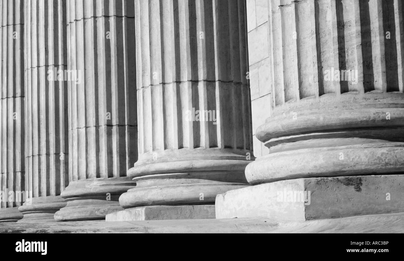 Piliers colonnes classiques Banque d'images noir et blanc - Alamy
