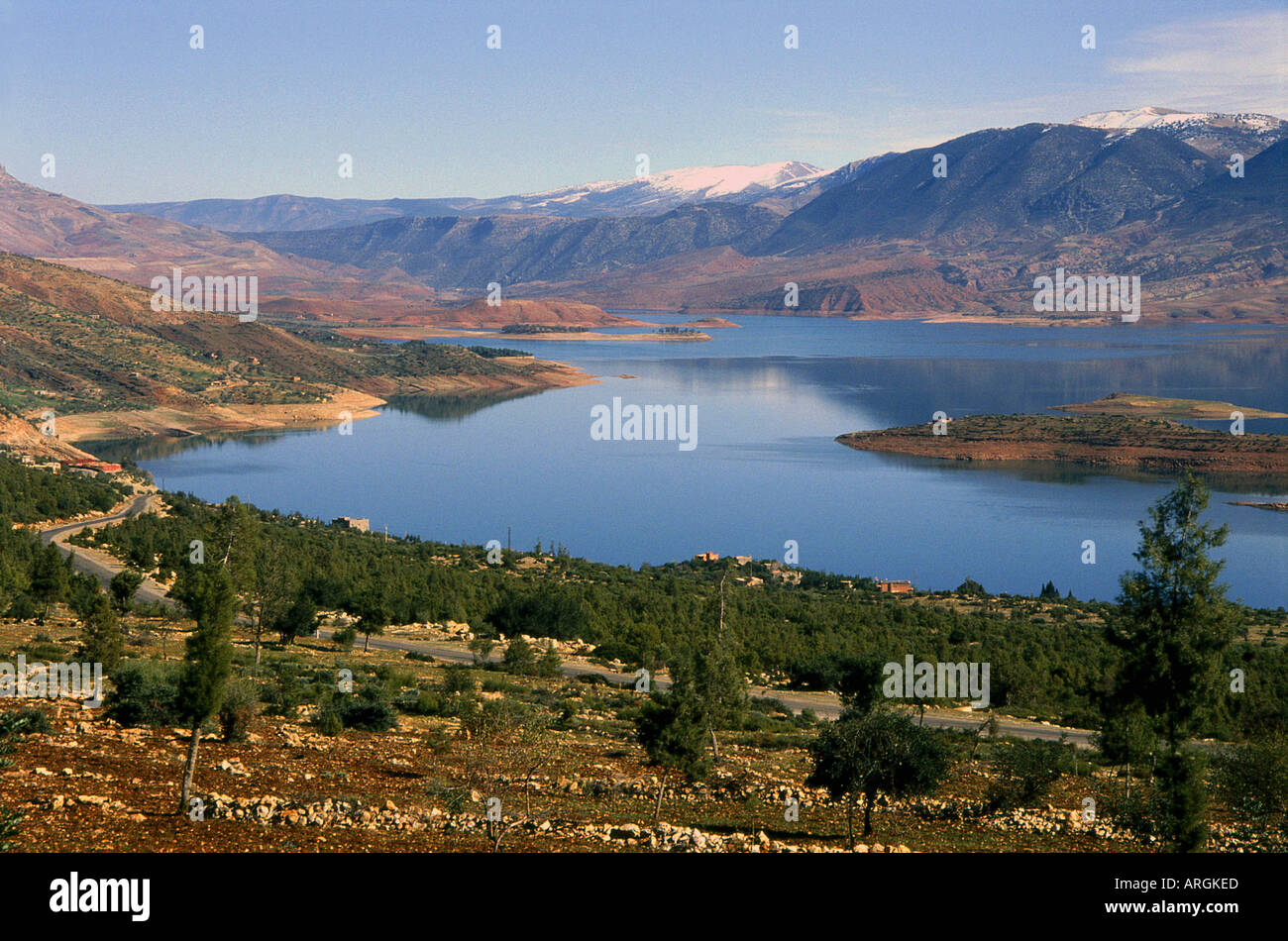 Le réservoir du lac Ben El OUIDANE Moyen Atlas Azilal Maroc Maghreb ...