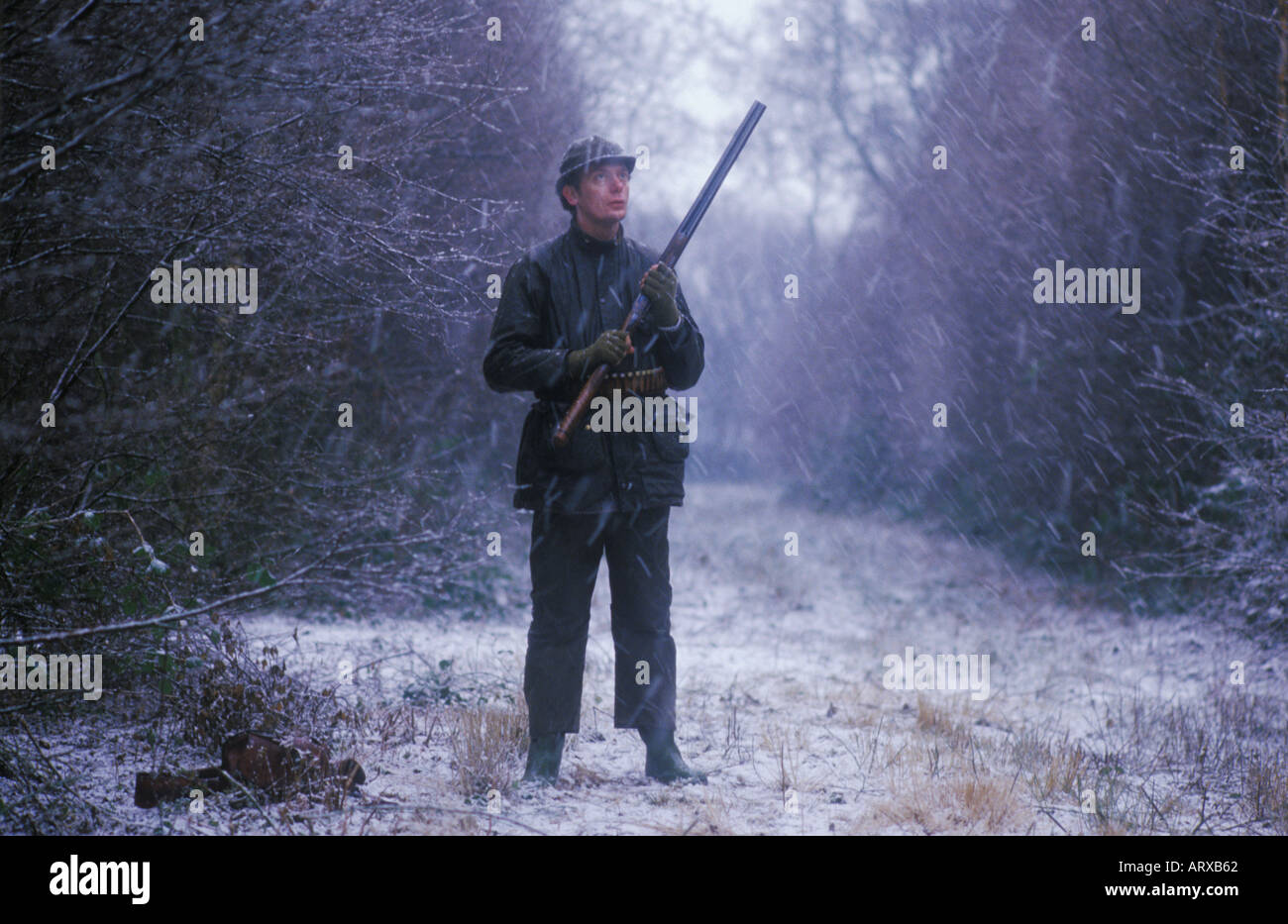 1980s Game Bird Shoot UK Pheasant Shooting domaine privé Lancashire ...