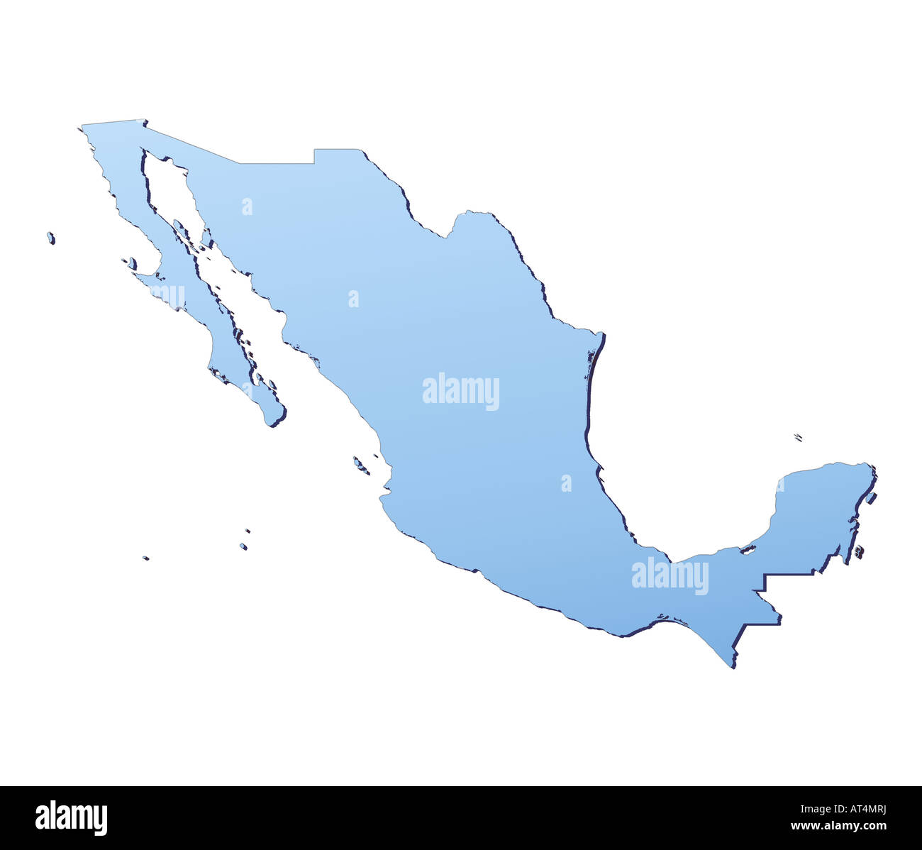 Mexico map illustration Banque de photographies et d’images à haute ...