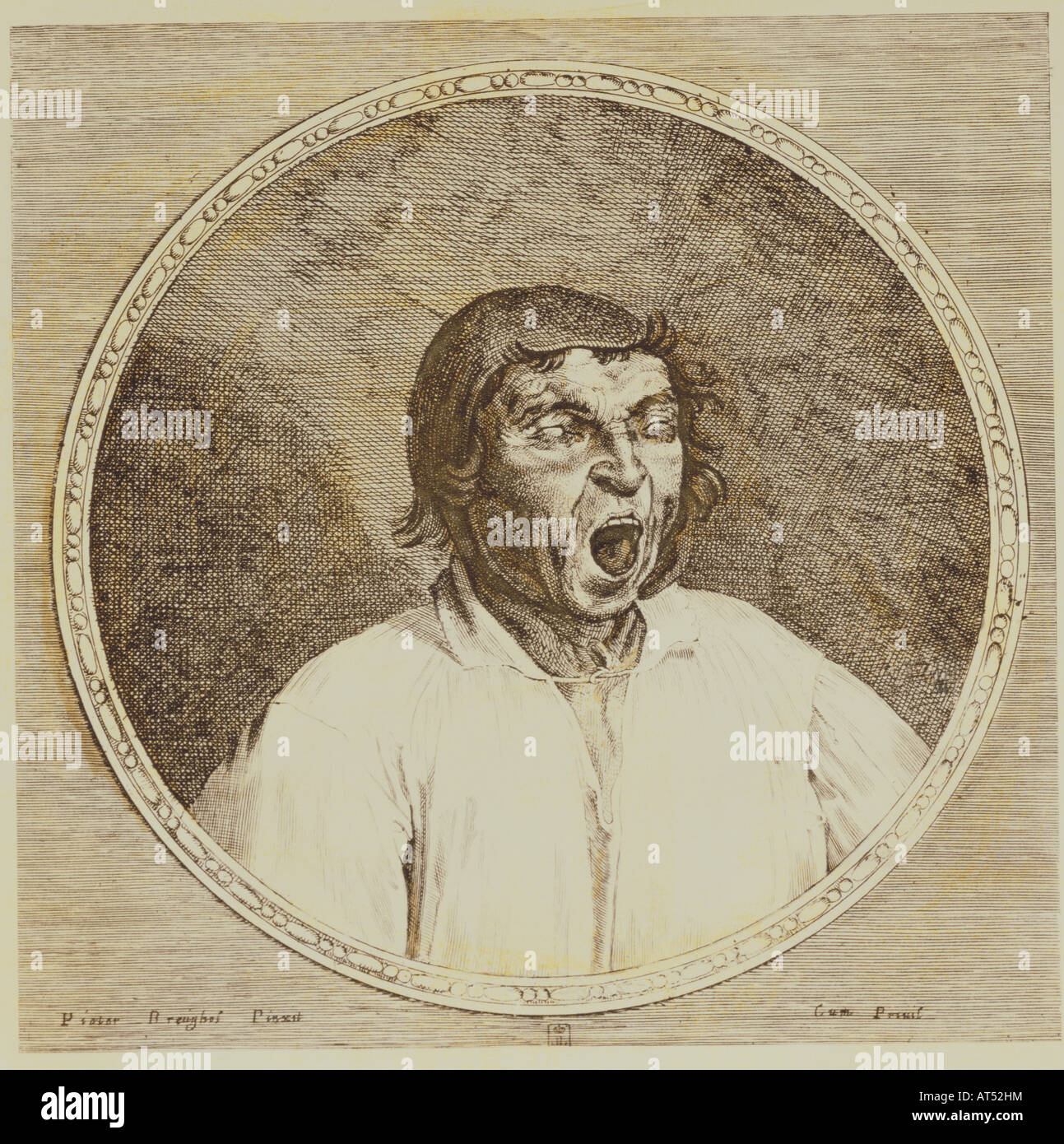 Beaux-arts, Bruegel, Pieter l'Ancien (vers 1525 - 1569), 'Man' béant ...