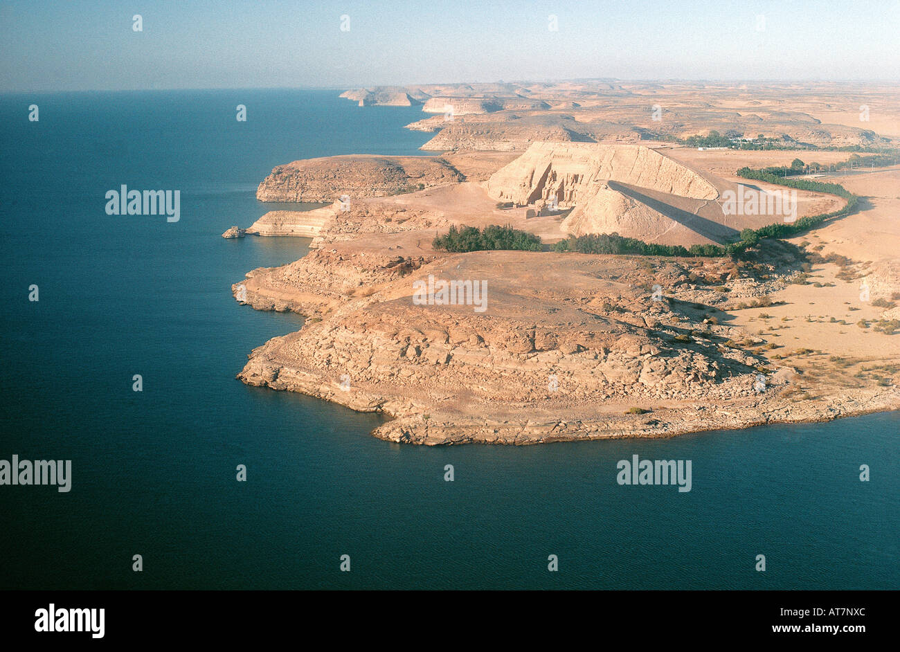 Vue aérienne du lac Nasser Egypte Abou Simbel Photo Stock - Alamy