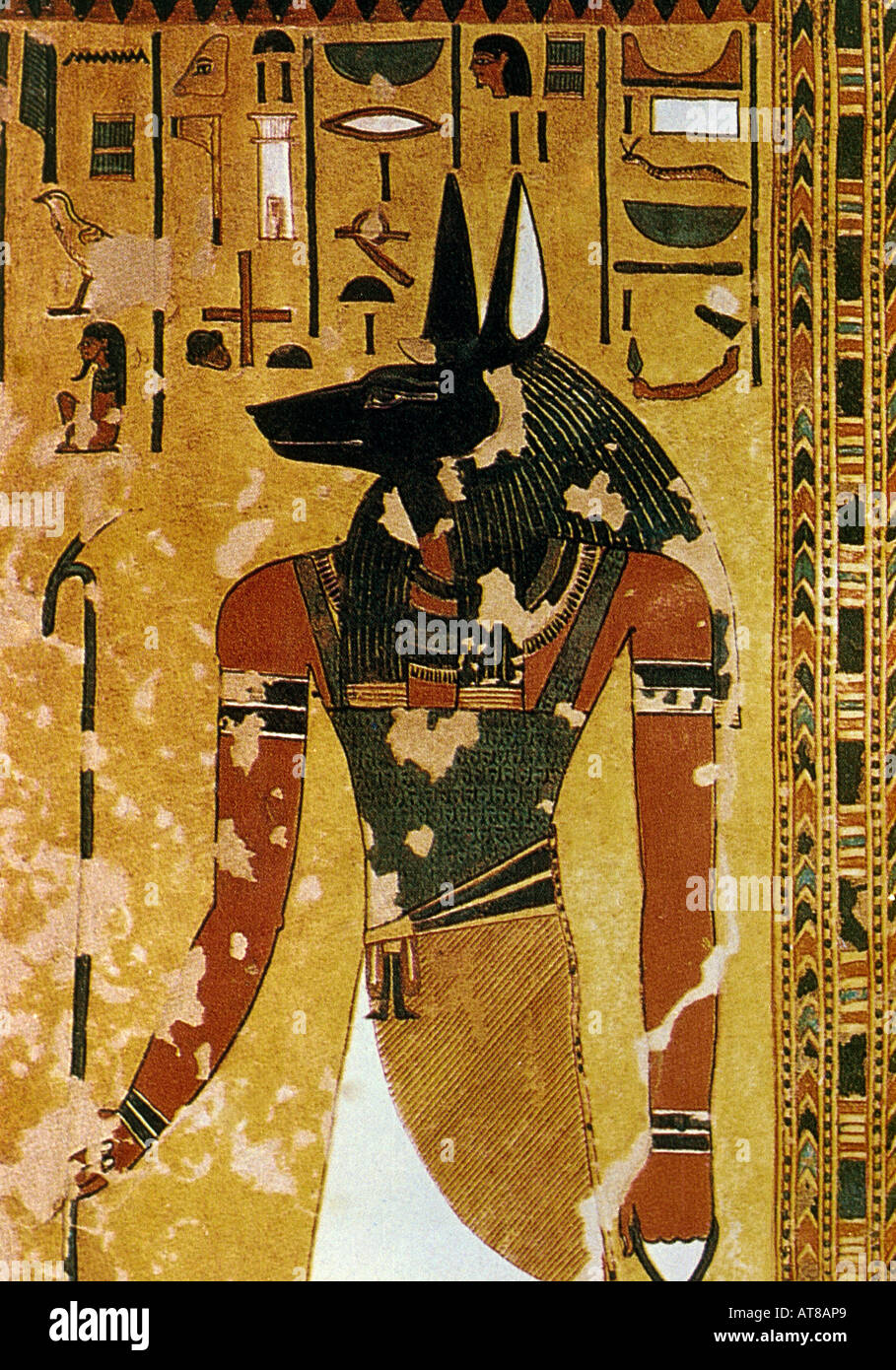 L'Egypte dieu Anubis à la tête de chacal Photo Stock - Alamy