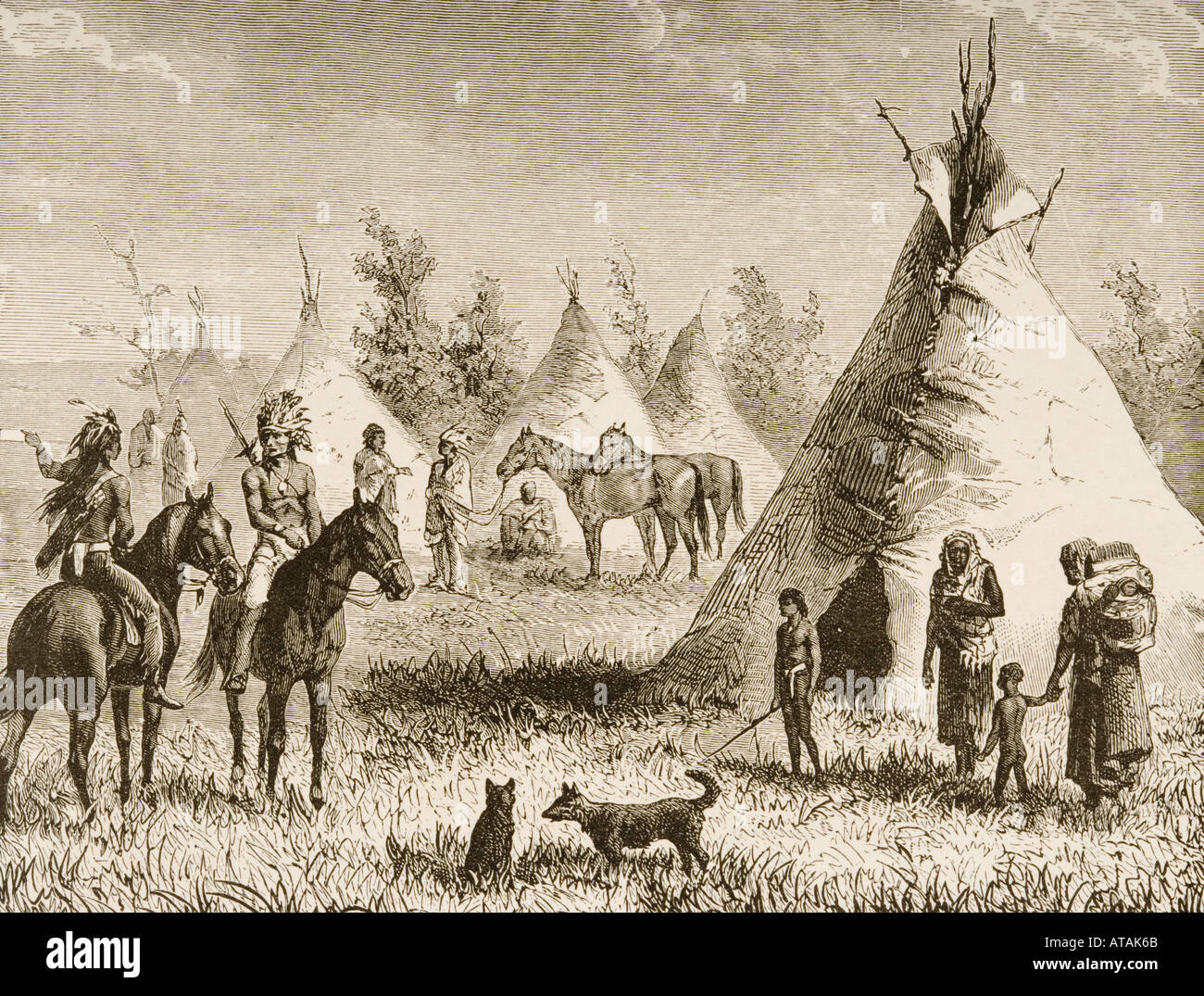 Sioux indians tepee Banque de photographies et d’images à haute ...