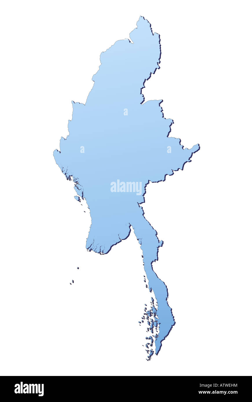 Burma map Banque de photographies et d’images à haute résolution - Alamy
