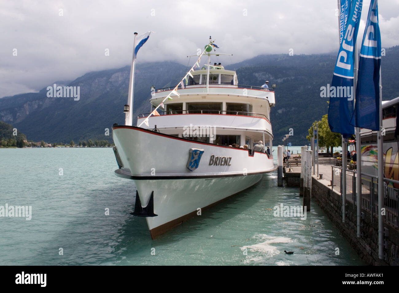 Switzerland lake brienz brienzersee interlaken boat Banque de ...