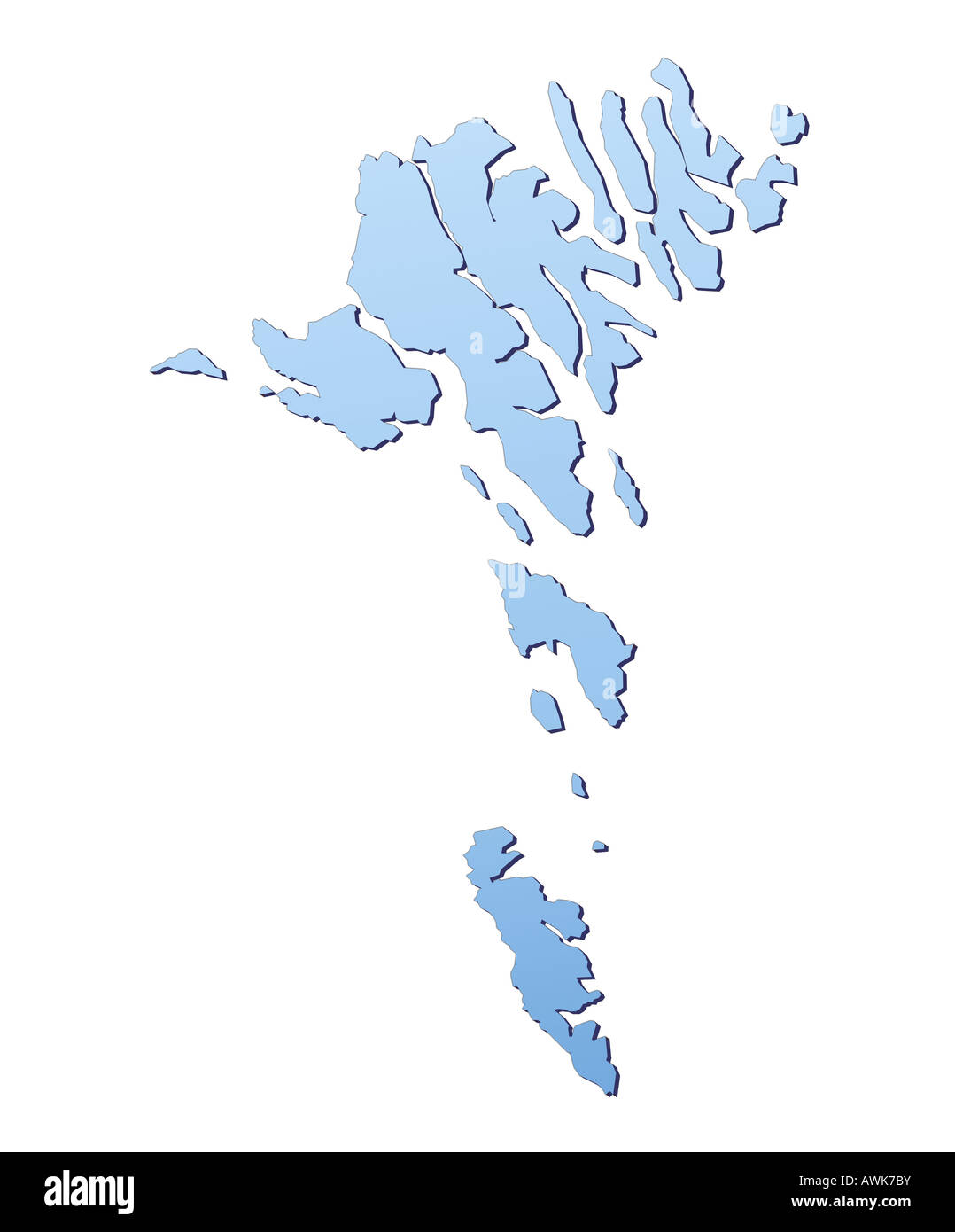 Map faroe islands Banque d'images détourées - Alamy
