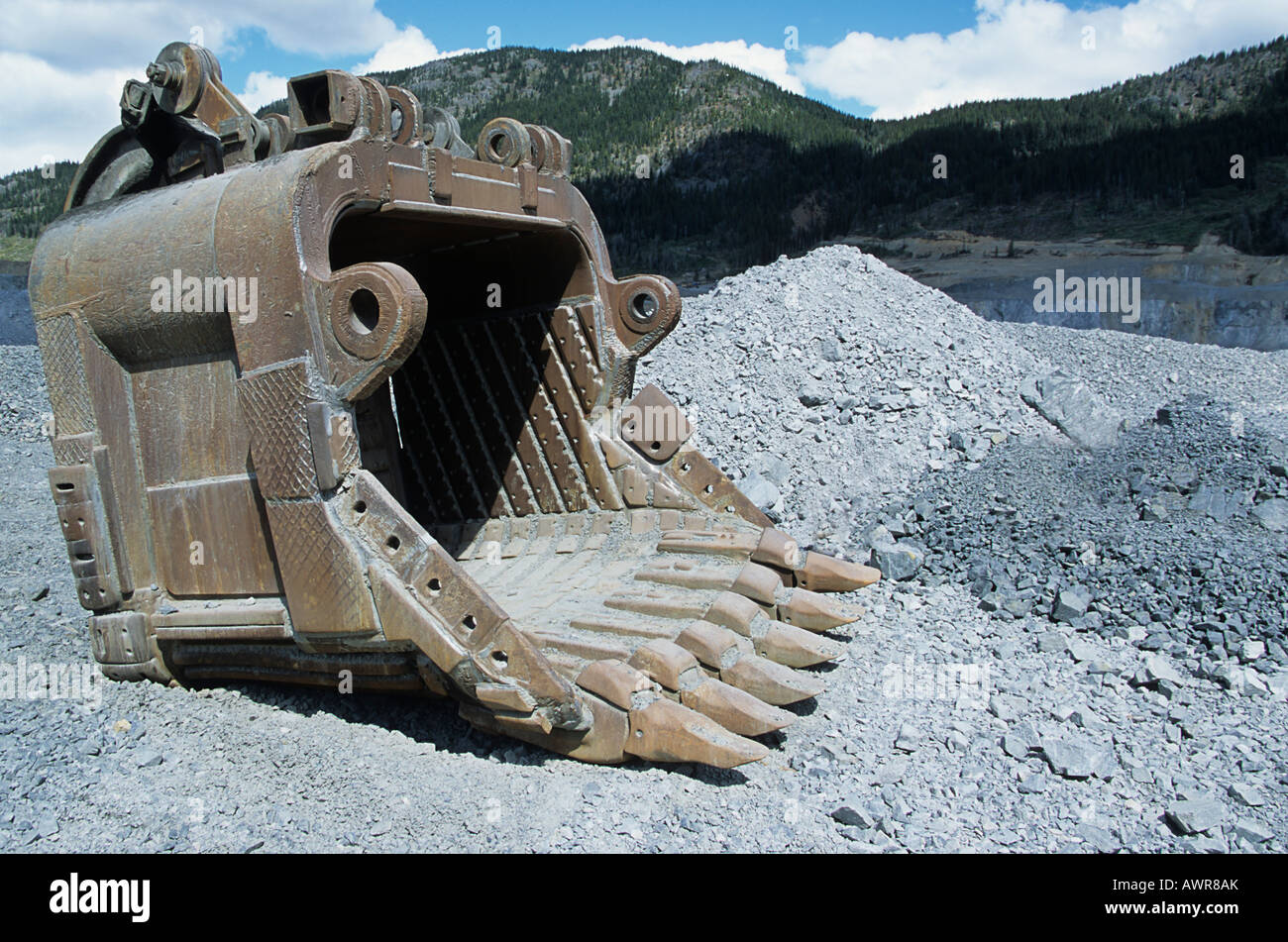Ancienne pelle à benne Huckleberry Mine de cuivre à ciel ouvert du lac ...