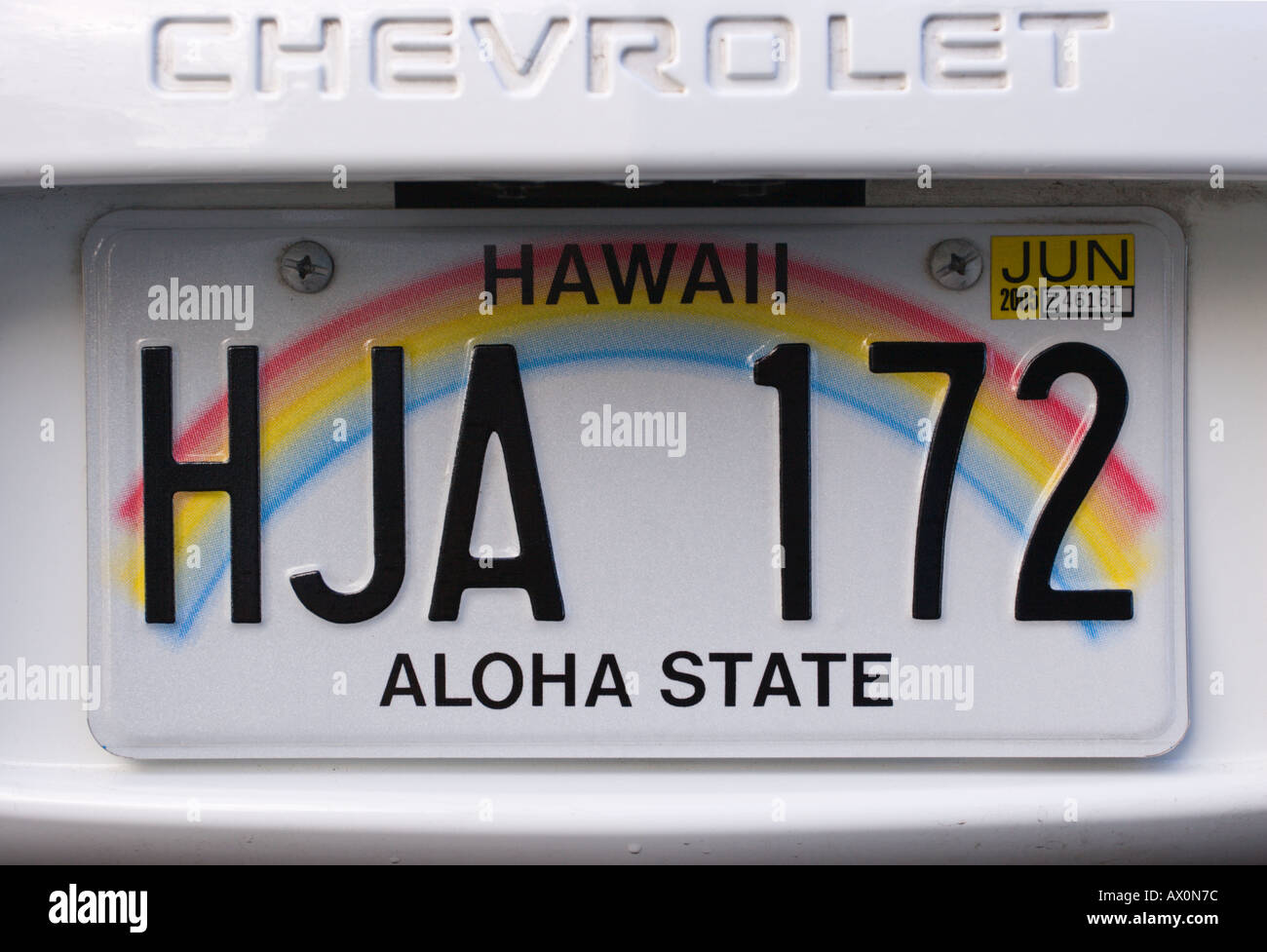 Hawaii car license plate Banque de photographies et d’images à haute ...