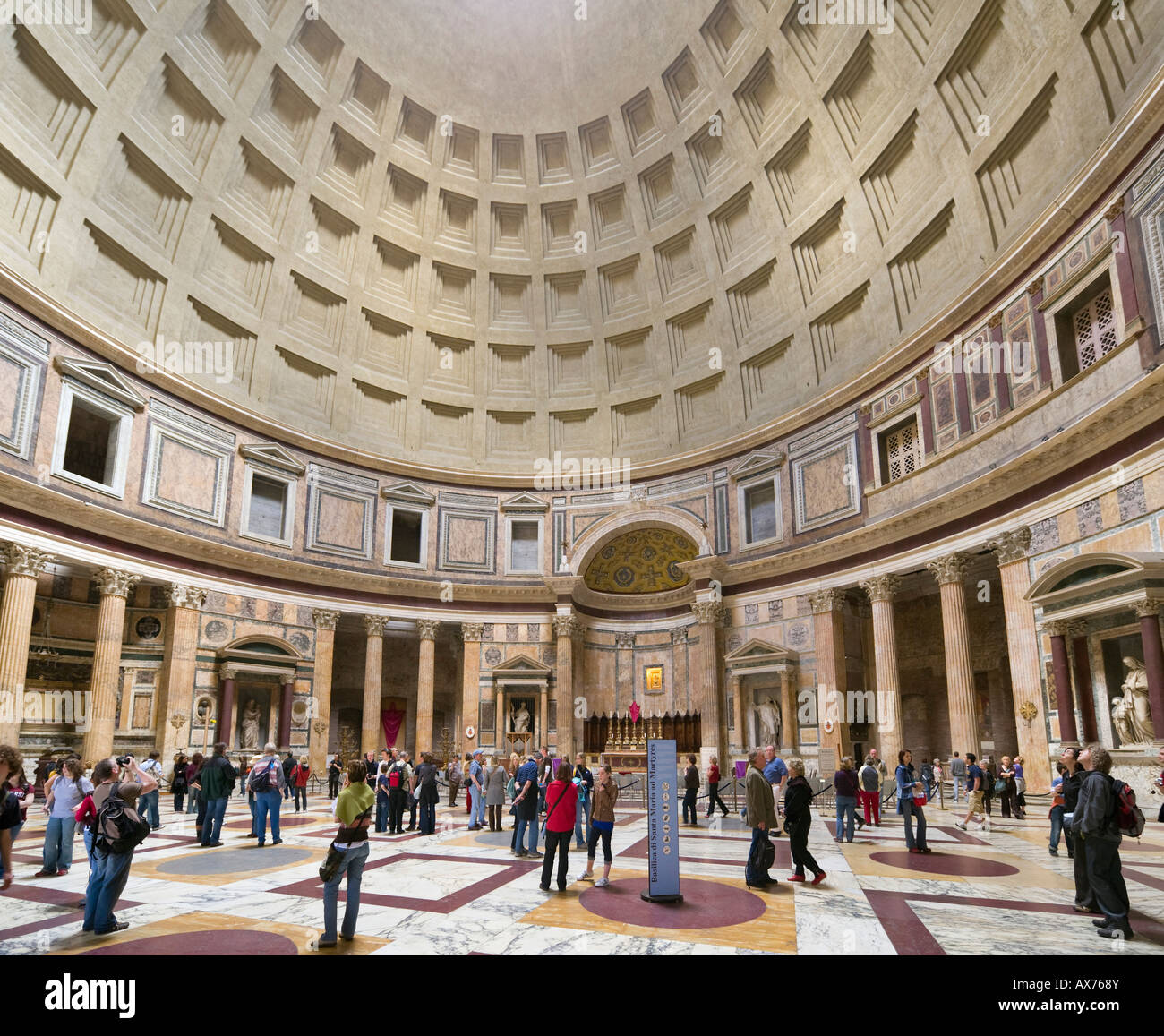 L'intérieur du Panthéon, Piazza della Rotonda, Centre Historique, Rome ...