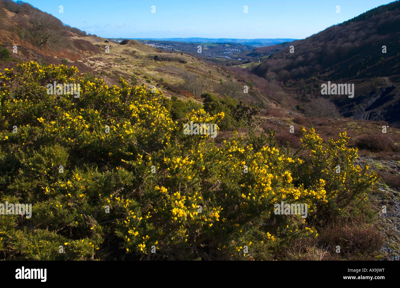 Vue sur la mine de Llanerch ancien dans la vallée de l'Blaenserchan ...