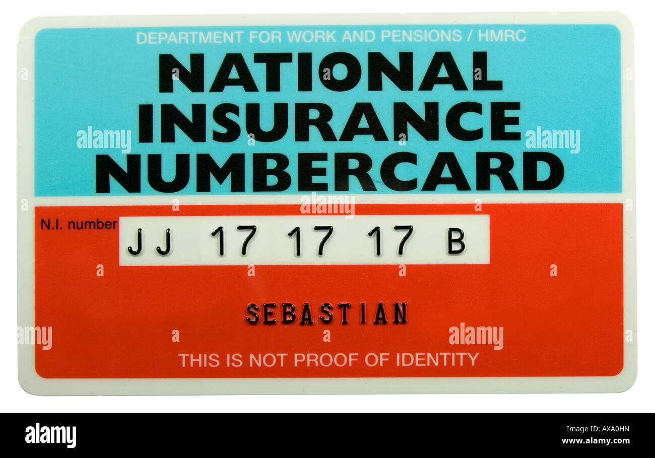 National insurance card Banque de photographies et d’images à haute ...