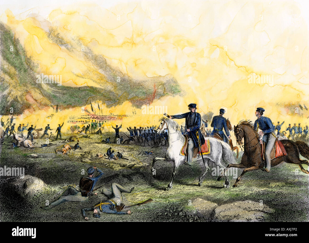 Commandant général Zachary Taylor les troupes américaines contre les ...