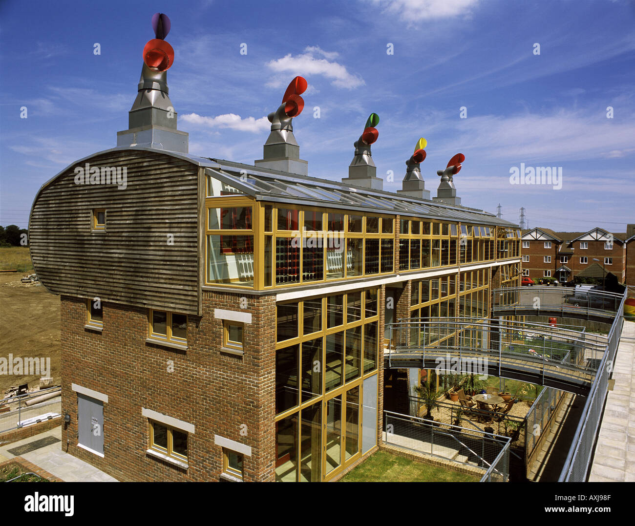 BEDZED BEDDINGTON ZERO ENERGY DEVELOPMENT Photo Stock - Alamy