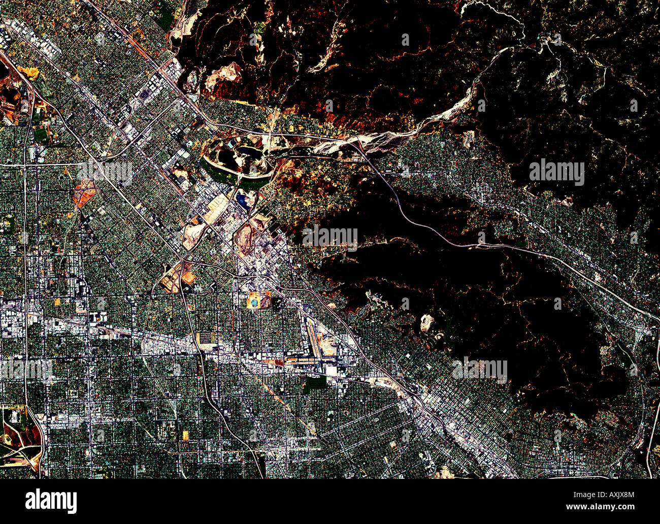 Satellite view of los angeles map Banque de photographies et d’images à ...
