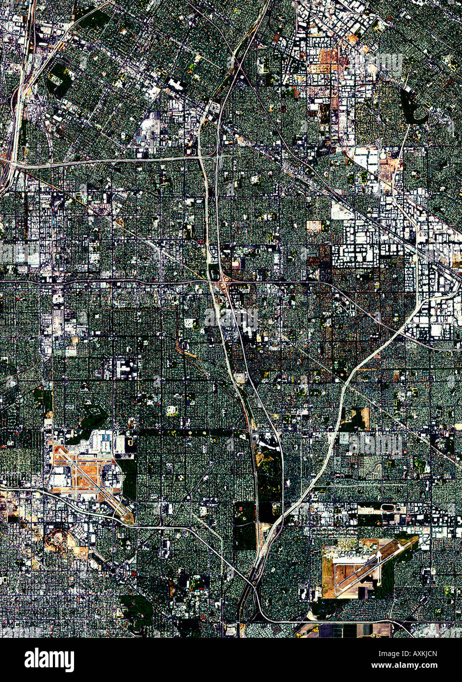 Satellite view of los angeles map Banque de photographies et d’images à ...