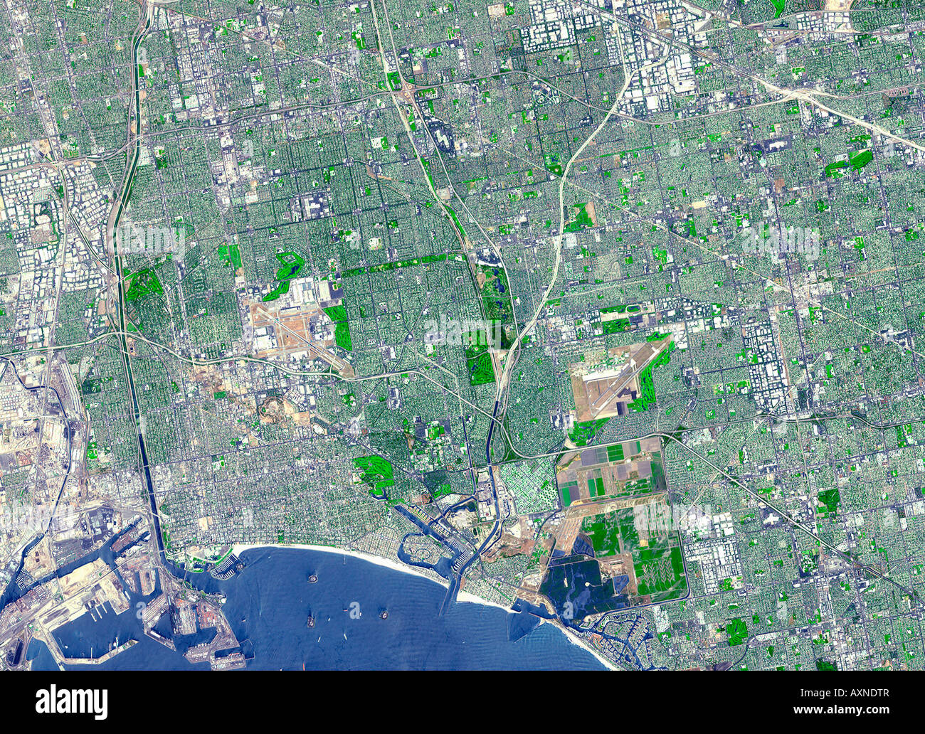 Satellite view of los angeles map Banque de photographies et d’images à ...