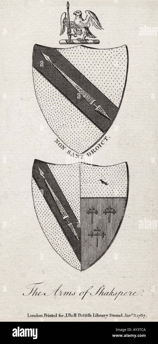 Shakespeare coat of arms Banque de photographies et d’images à haute ...