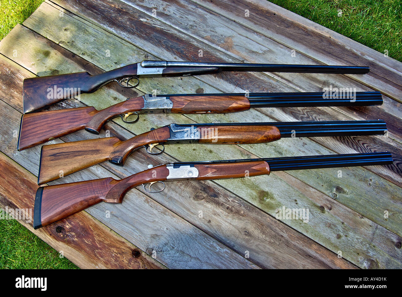 Fusil de chasse double canon de calibre 12 Banque de photographies et d ...