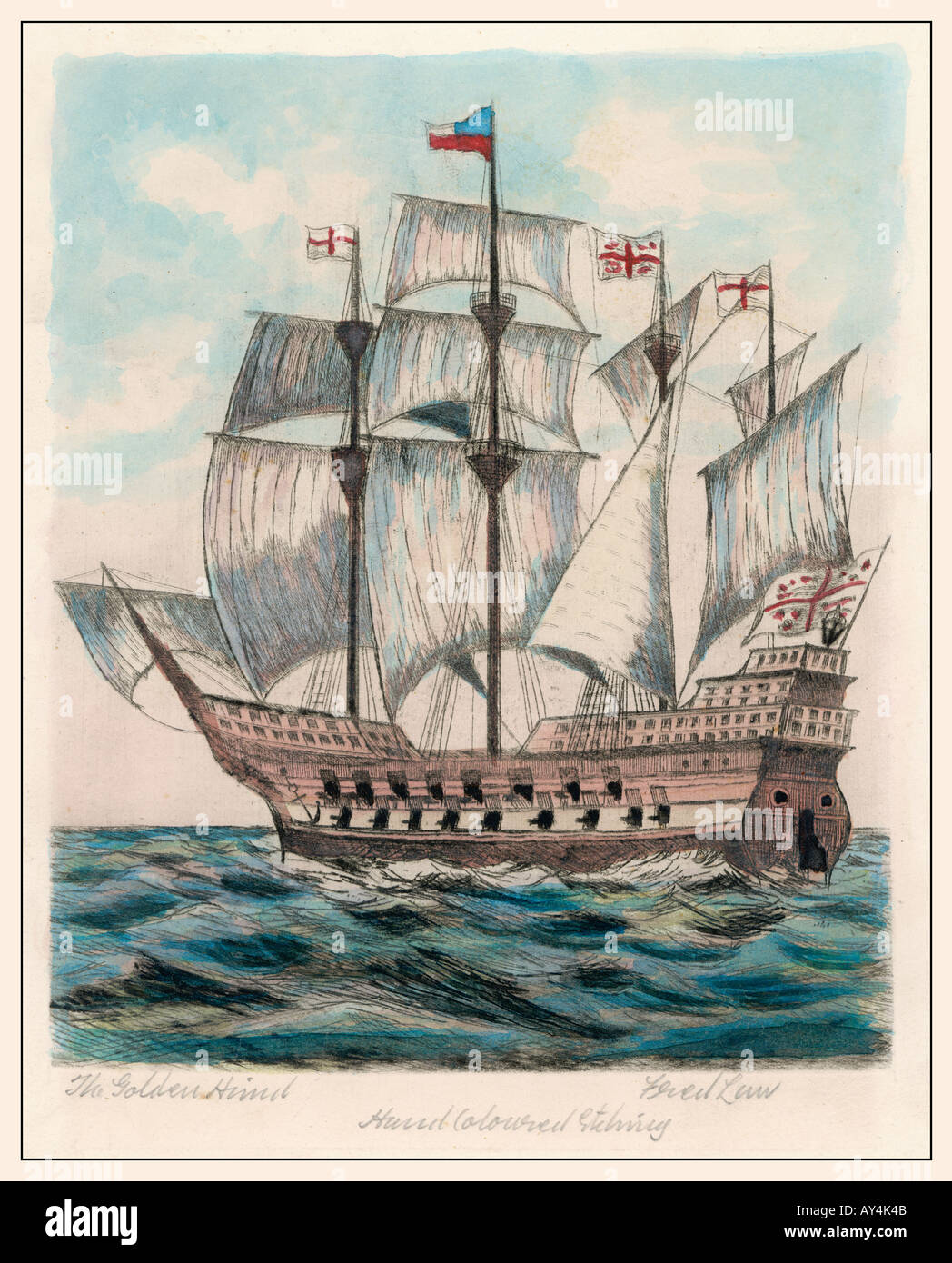 The golden hind ship Banque de photographies et d’images à haute ...