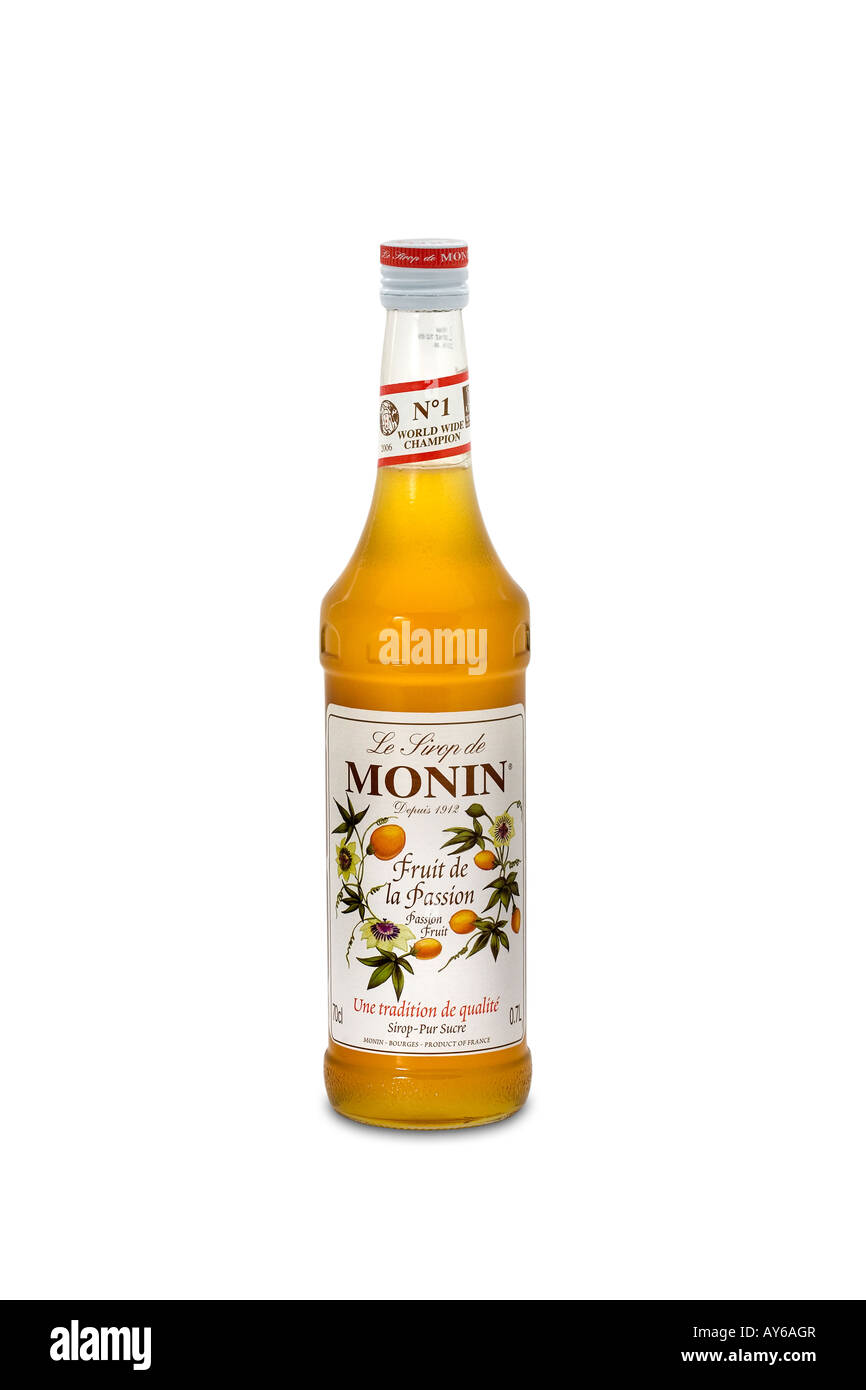 Sirop de fruit de la passion Banque d'images détourées - Alamy