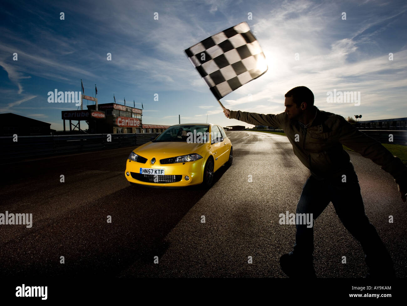 Renault megane r26 sur le circuit de thruxton Banque de photographies ...