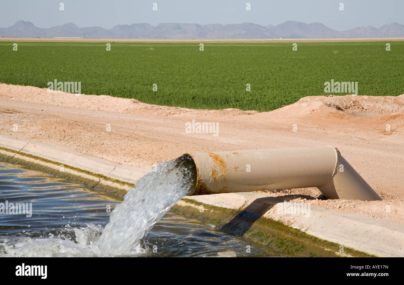 Irrigation in desert Banque de photographies et d’images à haute ...