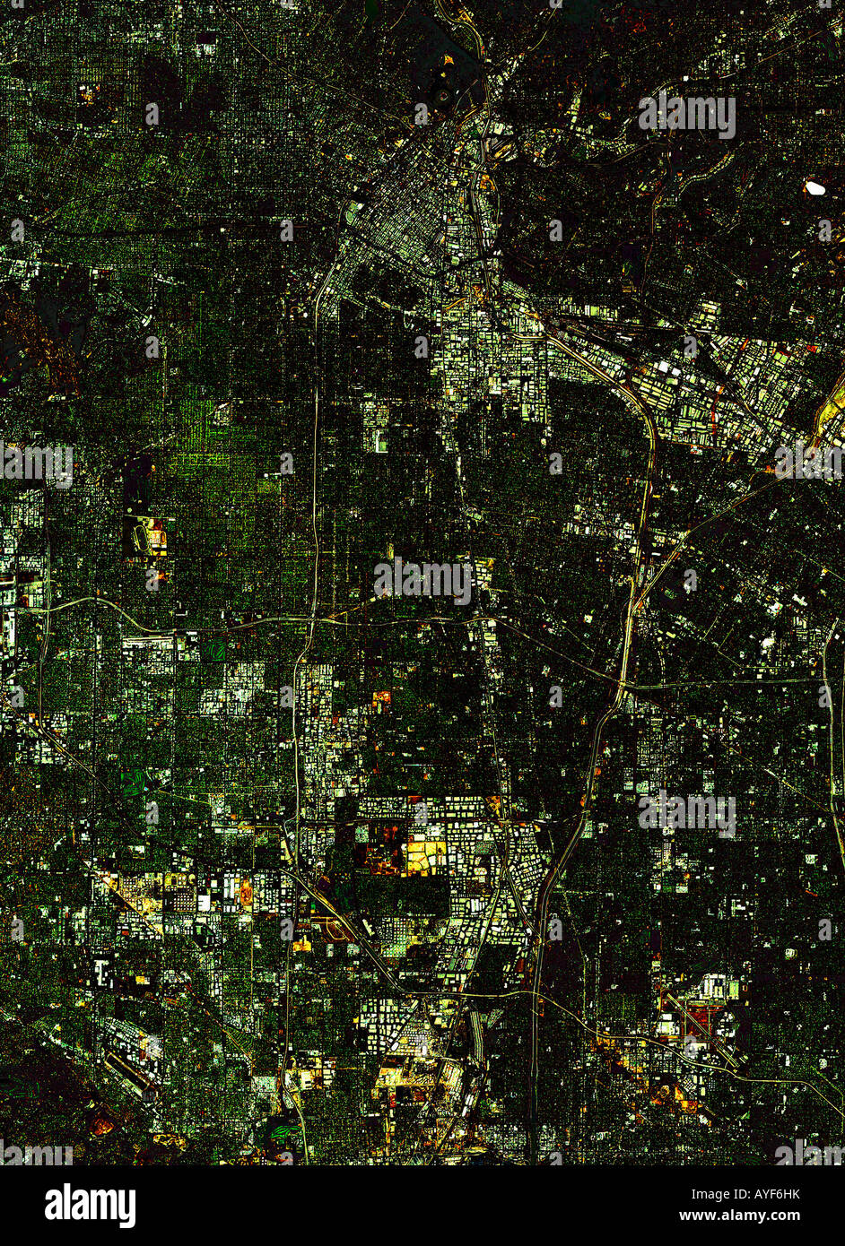 Satellite view of los angeles map Banque de photographies et d’images à ...