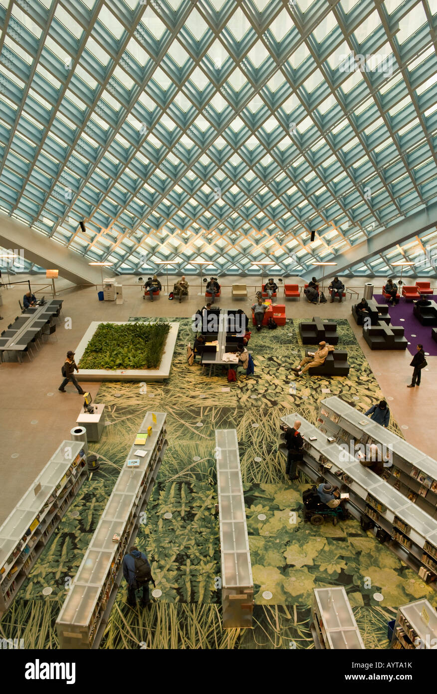 Architecture De La Bibliothèque De Seattle Banque d'image et photos - Alamy