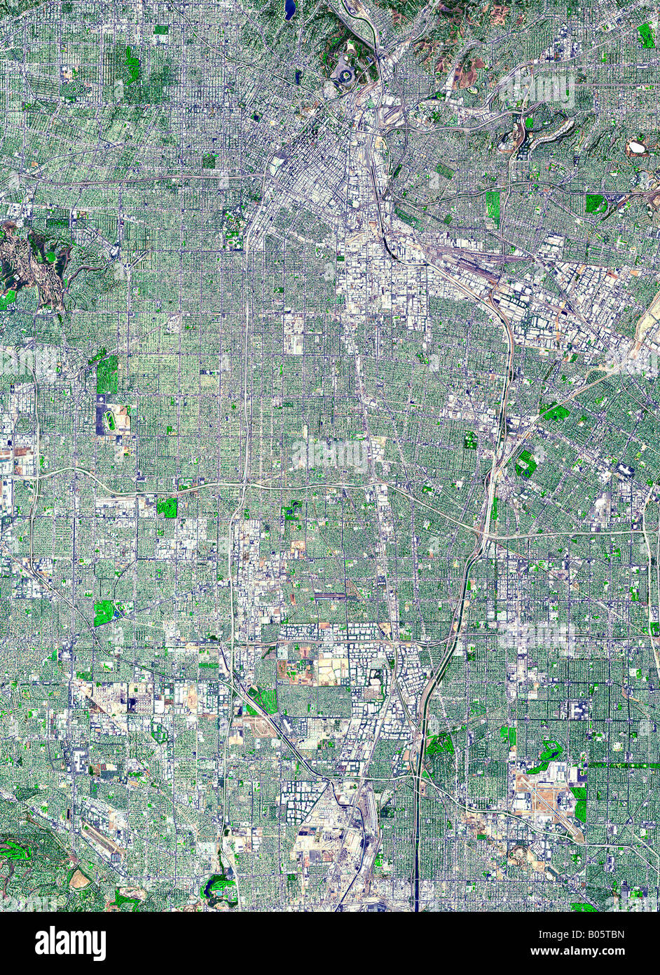 Satellite view of los angeles map Banque de photographies et d’images à ...