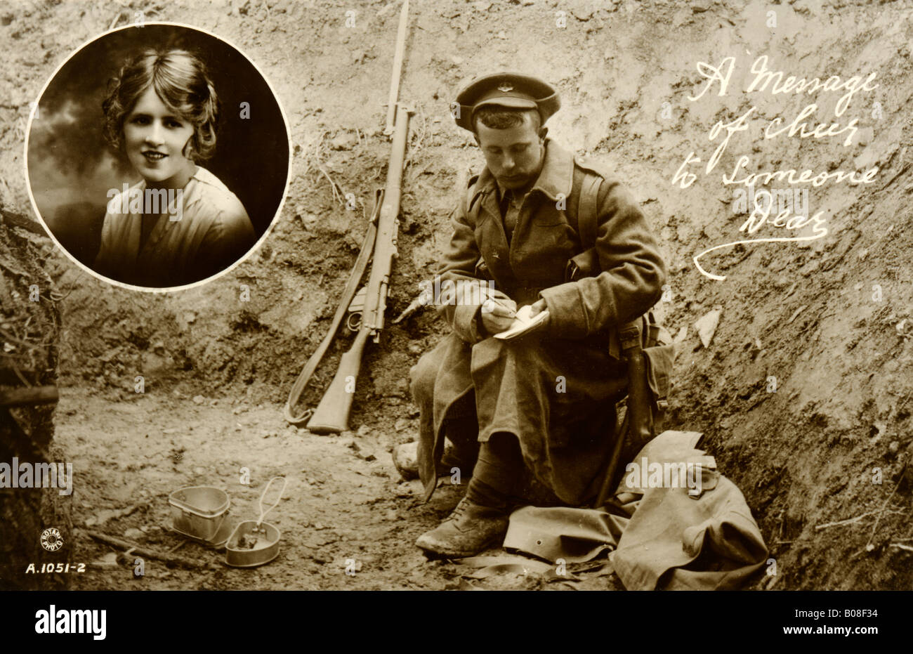 Première Guerre mondiale Carte Postale WW1 1914 1918 1914-1918 pour un ...