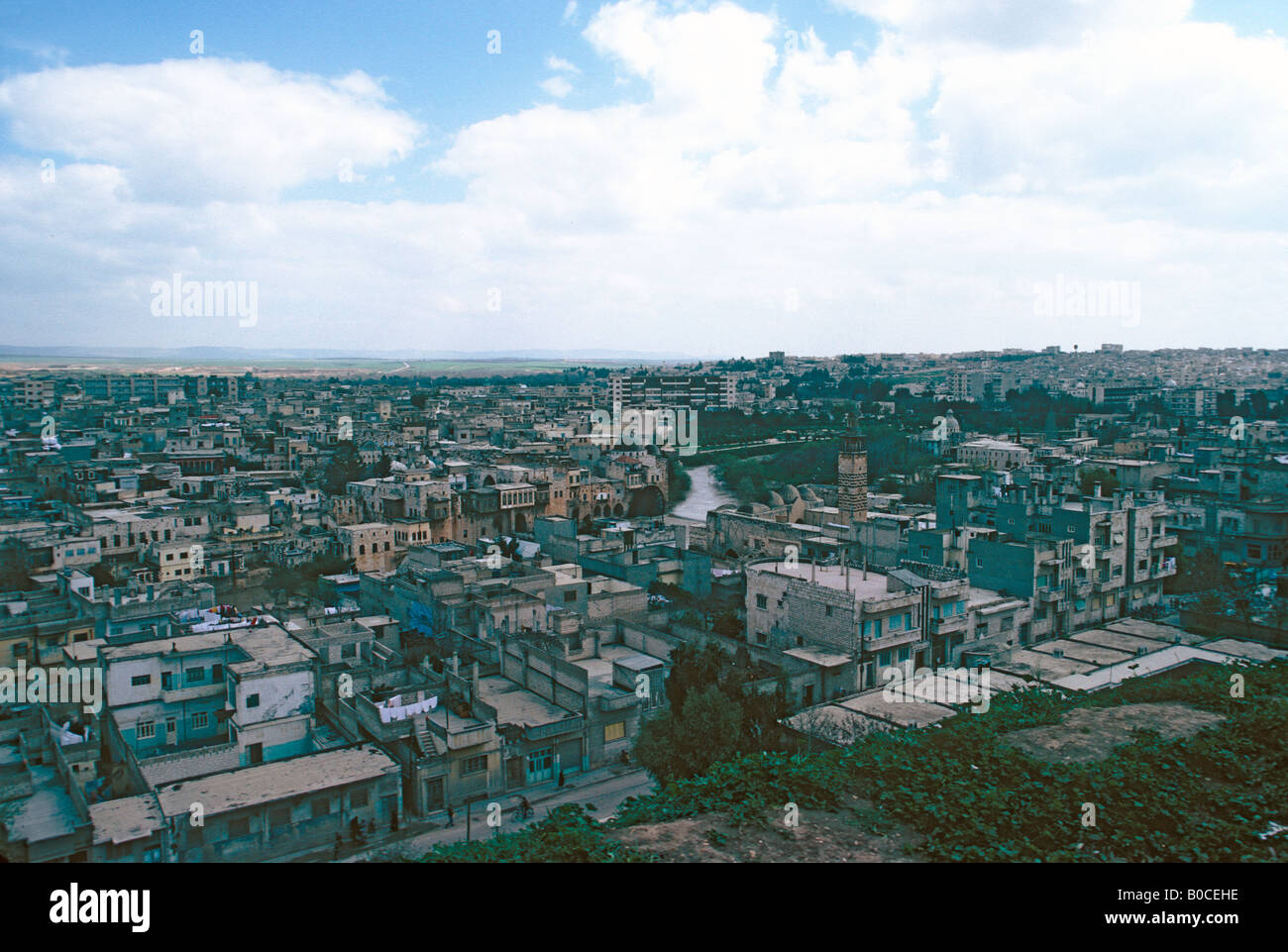 Vieille ville, Hama, Syrie, avant sa destruction en 1982 Photo Stock ...