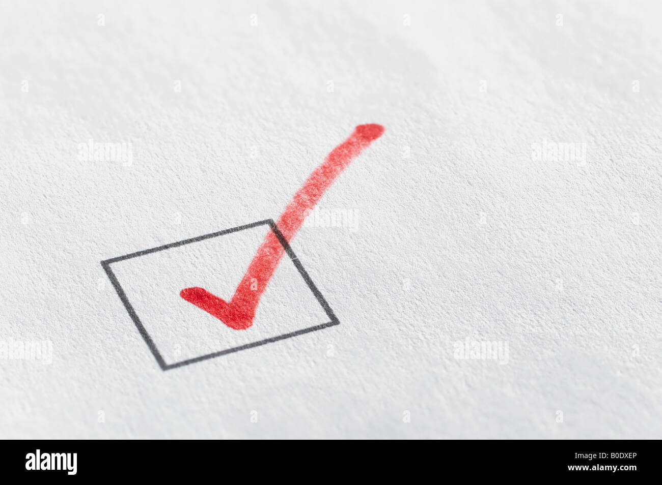 Tick mark Banque de photographies et d’images à haute résolution - Alamy