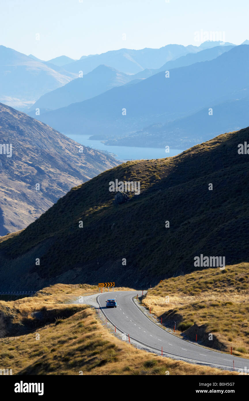 Plage de la Couronne Route entre Queenstown et Wanaka ile sud Nouvelle ...