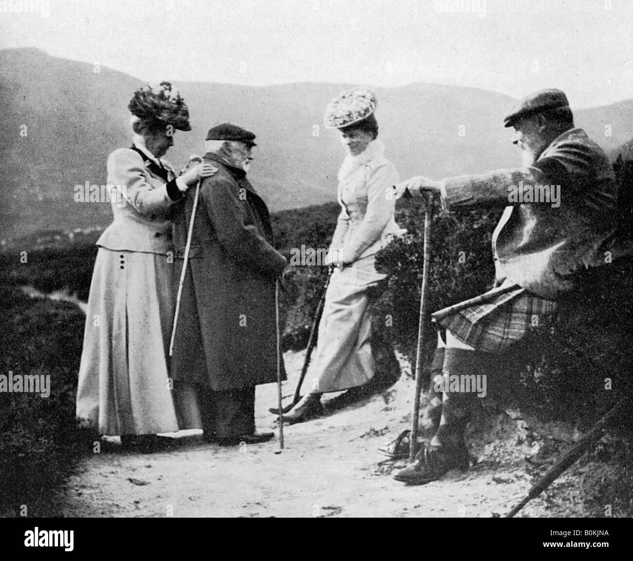 Le roi Édouard VII (1841-1910), la princesse Mary, Lady Katherine Coke ...